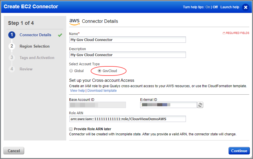 EC2 Scanning support for AWS GovCloud (US)